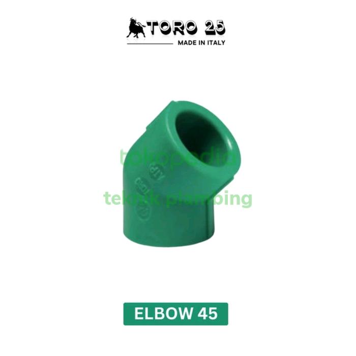 Jual Keni kene PPR Toro 45 drajat /Elbow ppr toro - 4" inch - Jakarta ...