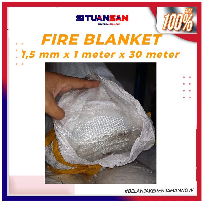 Fire Blanket Selimut Api uk 1 mm X 1 Mtr X 30 Mtr - Shop | Tokopedia