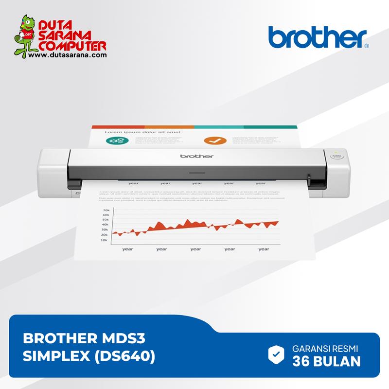 BROTHER DS-640 Compact Mobile Document Scanner Portable ID Scan DS640 ...