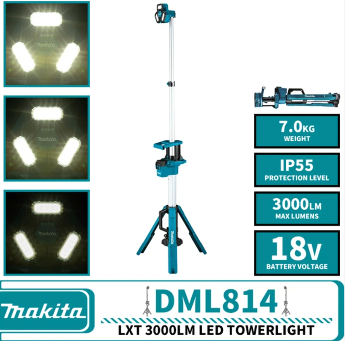 Jual Lampu Penerangan Led Tower Area Work Light Cordless 18v Makita ...