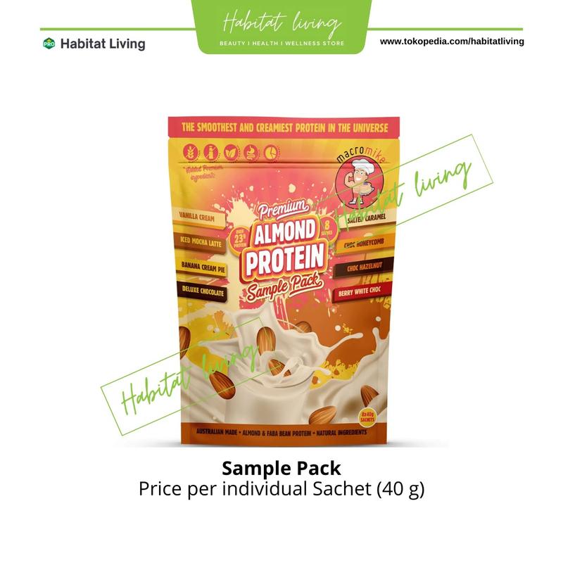 MACRO MIKE Premium Almond Protein - Sample Pack (sachets) - Shop | Tokopedia