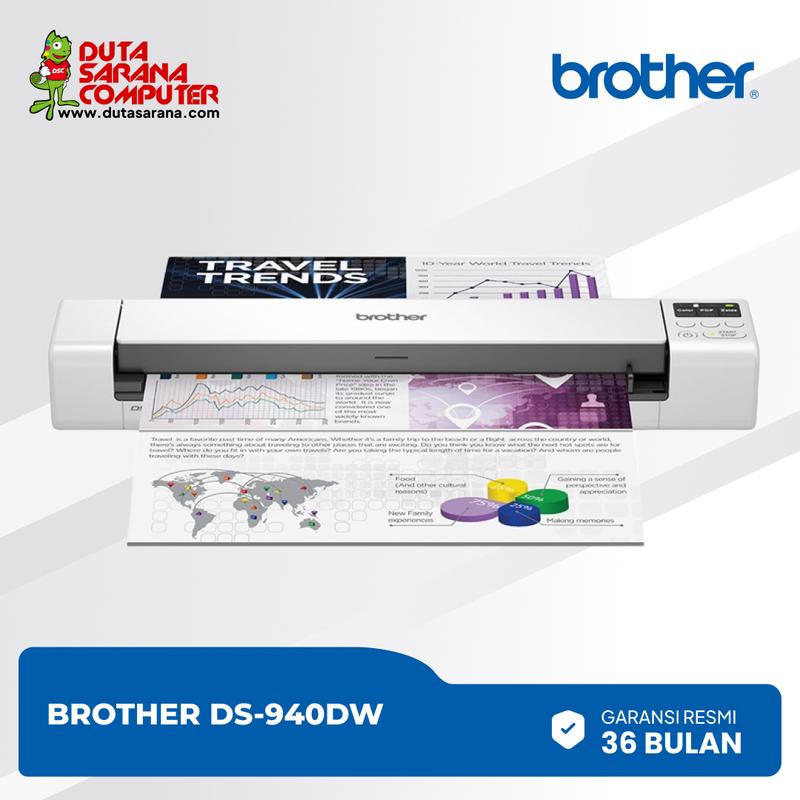 BROTHER DS-640 Compact Mobile Document Scanner Portable ID Scan DS640 ...