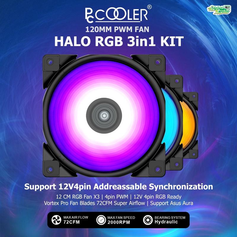 PCCOOLER HALO RGB (3 IN 1) FAN SET - Shop | Tokopedia