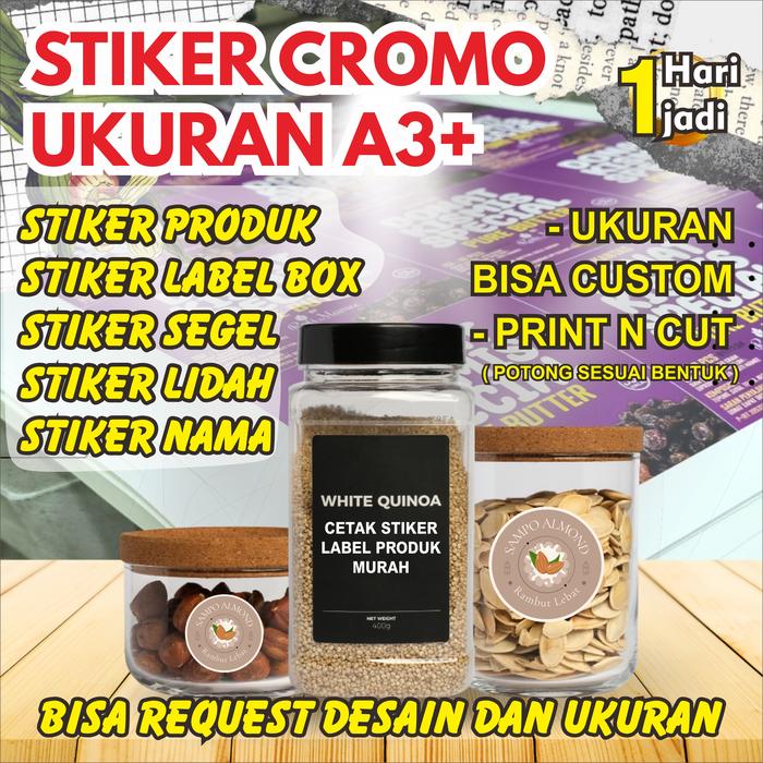 Jual cetak stiker / print stiker cromo / cetak label makanan - PRINT N ...