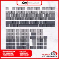 Jual KEYCAP - KEYCAPS - OEM - GRADIENT GREY - SIDE PRINT - PBT DOUBLE ...