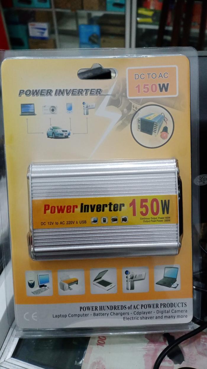 Jual POWER INVERTER MOBIL DC 12V to AC 220V- 150watt - 150watt - Kota ...
