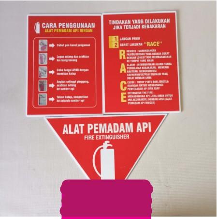 Akrilik Tanda APAR || Petunjuk Alat Pemadam Api Ringan || Segitiga APAR ...
