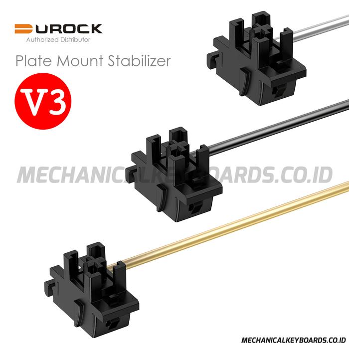 Jual DUROCK V3 Black Plate Mount Keyboard Stabilizer Sets - Nero, 4x 2u ...