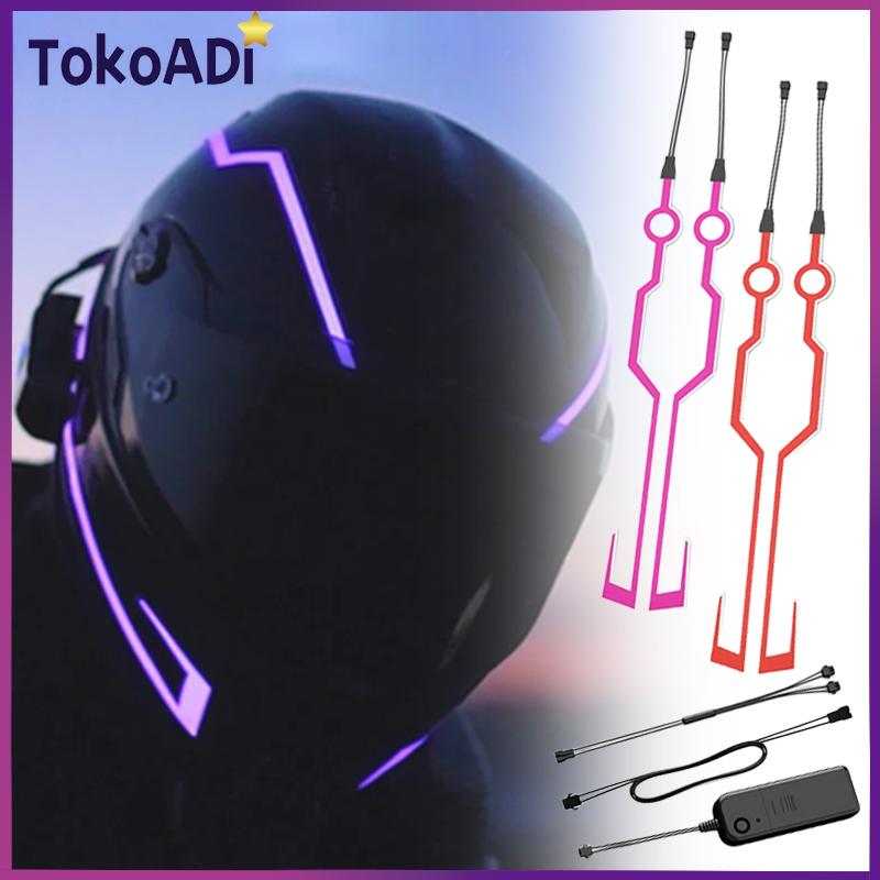 Lampu LED Helm Motor Strip Stiker Tron Movie El Tape Wire Topeng Purge ...