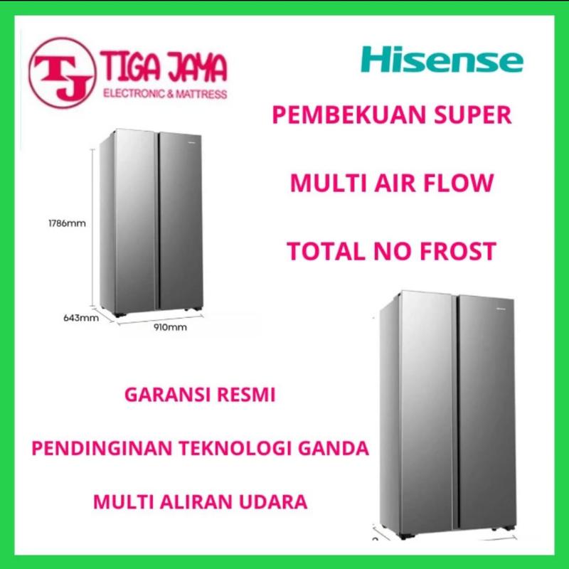 HISENSE RS588N4IGN KULKAS SIDE BY SIDE RS588 N4IGN No Frost HISENSE ...