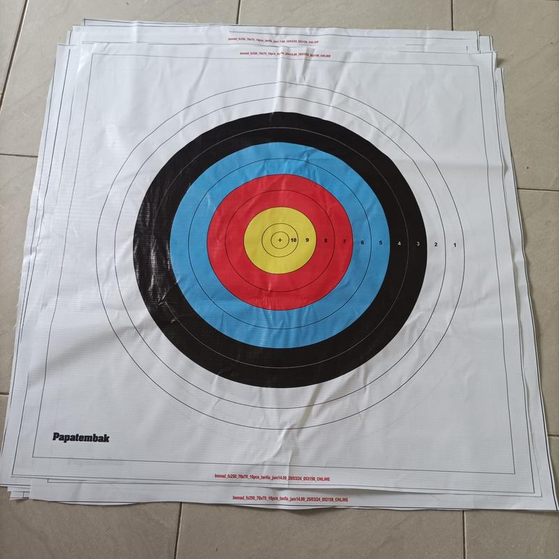 Target Face 60 cm 10 ring Standard Indoor 25 Meter Panahan Archery ...