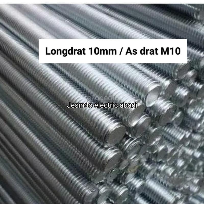 Longdrat M10/ As drat kasar 10mm ( panjang 1 mtr ) - Shop | Tokopedia