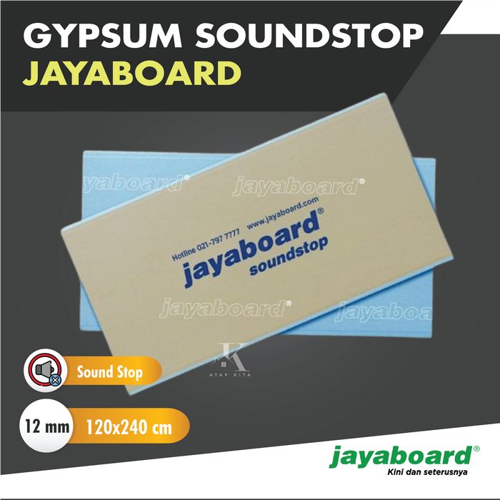 Jual Gipsum Jayaboard SoundStop 12 mm / Gypsum Jaya Kedap Suara 1,2 x 2 ...