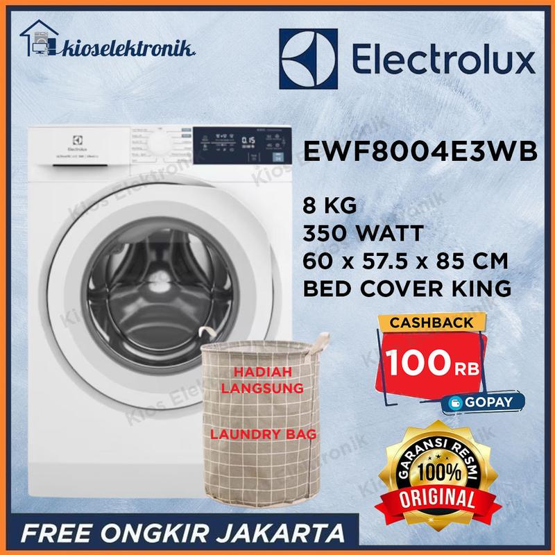 Electrolux EWF8004E3WB Mesin Cuci Front Loading 8kg - EWF 8004 - Shop | Tokopedia