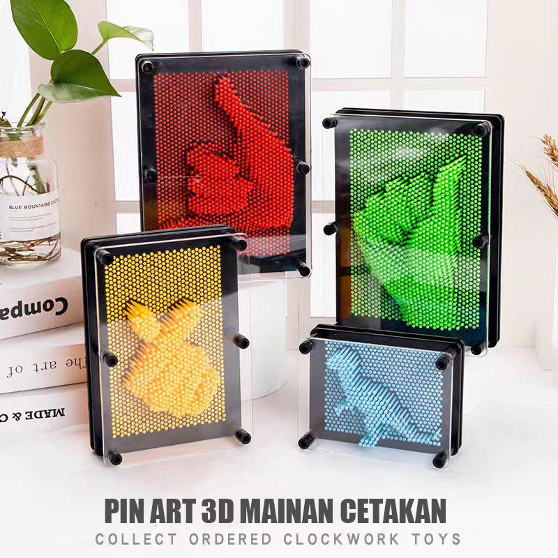 Pin Art 3D Mainan Edukatif Mainan Cetakan Pin Sculpture Pinart Clone ...