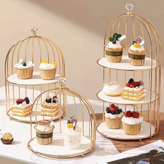 Jual Tempat Kue Marble Cake Stand Dessert Fruit Plate Dessert Table ...