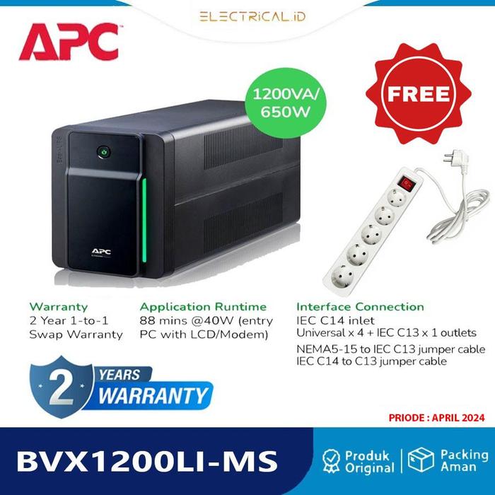 Jual UPS APC Easy UPS BVX 1200VA 650W BVX1200LI-MS - Kota Tangerang ...