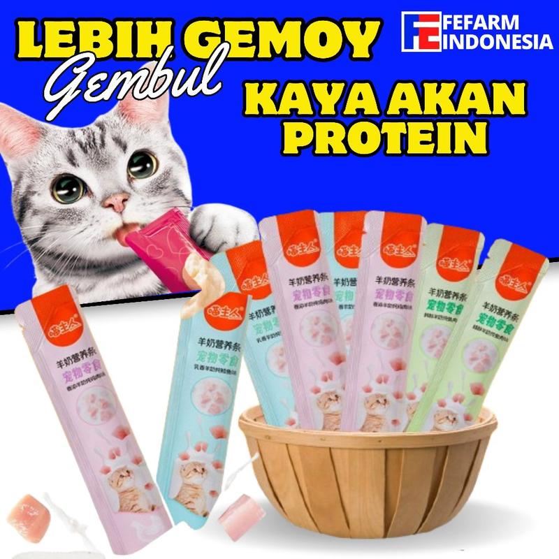 Snack Hewan Peliharaan Cemilan Kucing 16gr/Strip Goat Milk Pet Snack ...