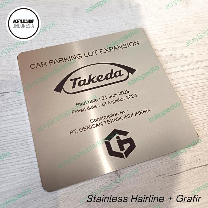 Jual Plate & Engrave / Jasa Grafir Plat / Name Plate Stainless Kuningan ...