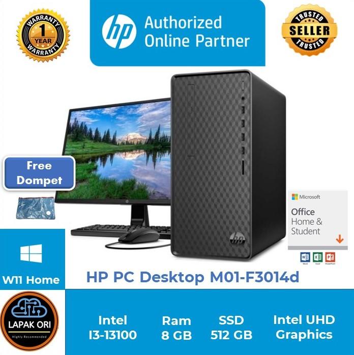 Jual HP PC Desktop M01-F3014d i3-13100 8GB 512GB 21.5 inch Intel UHD ...