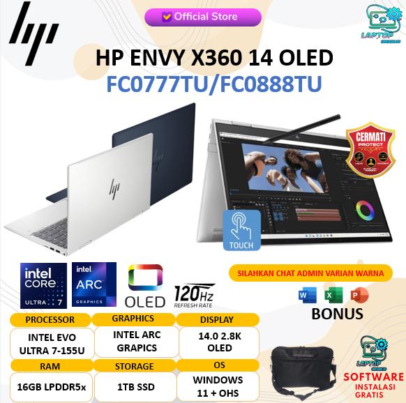 Hp envy x360 14 oled evo fc0777tu fc0888tu ultra 7 155u 16gb 1tbssd ...
