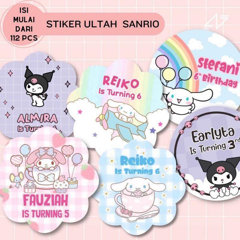 Stiker Birthday Sticker Ulang Tahun Label Stiker Custom Nama - Shop ...