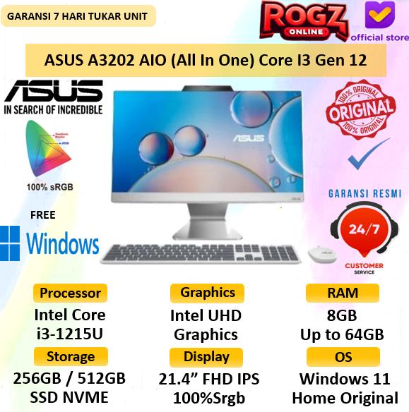 Asus All In One A3202 22 I3 1215U 8GB 512 SSD W 11 21.5 IPS - Shop ...