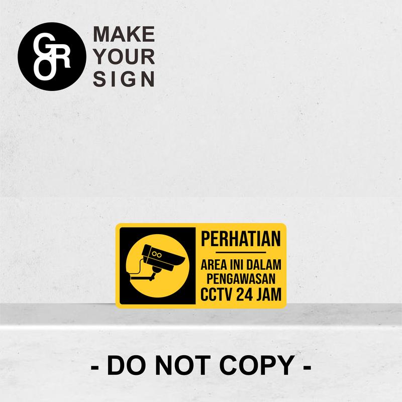 Rambu Akrilik/Acrylic/ Perhatian Area Ini Dalam Pengawasan CCTV - Shop ...