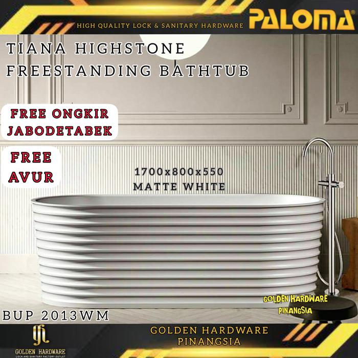 Jual PALOMA BATHTUB BAK MANDI PUTIH HIGHSTONE FREE STANDING BUP 2013WM ...