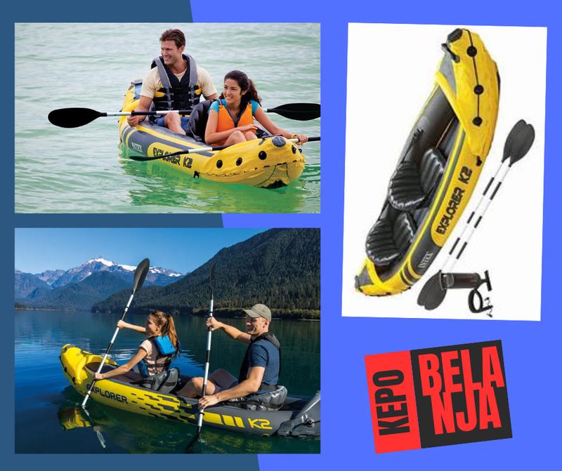 Perahu Karet Explorer K2 Kayak Set With Paddles & Pump INTEX 68307 ...