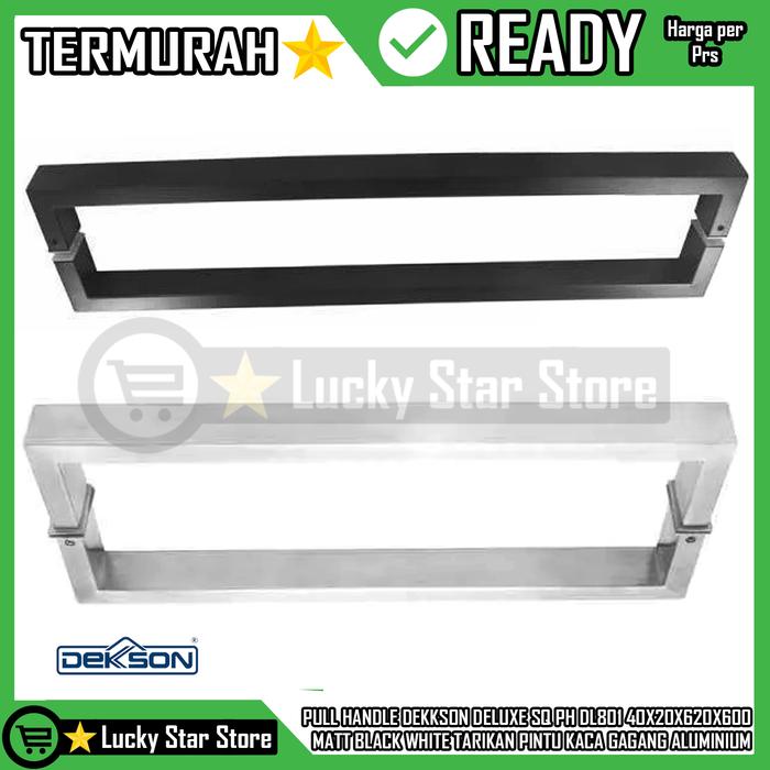 Jual PULL HANDLE DEKKSON DELUXE SQ PH DL801 40X20X620X600 MATT BLACK ...