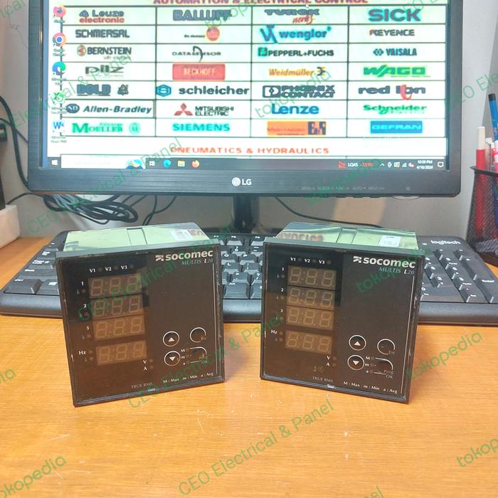 Jual Panel Meter Socomec Multis L20 190-260VAC Original/Panel Meter ...