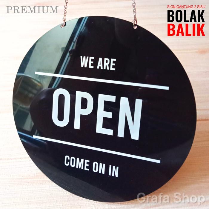 Jual sign board open close / tulisan buka tutup/papan tulisan akrilik ...