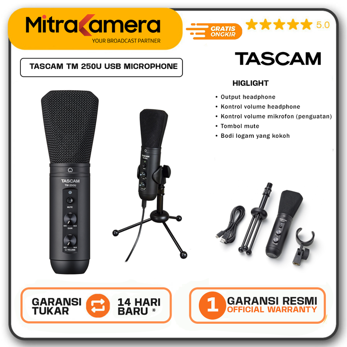 Promo Tascam tm 250u usb microphone Condenser Resmi Cicil 0% 3x ...