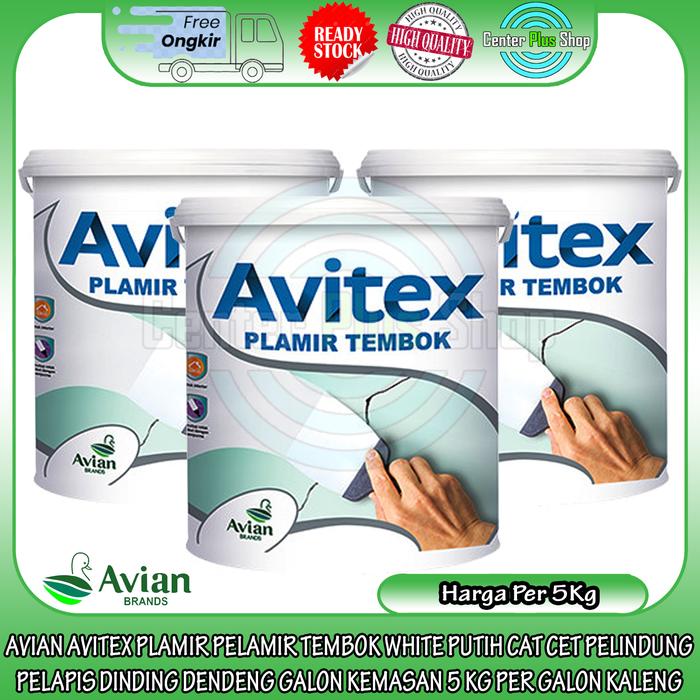 Jual AVIAN AVITEX PLAMIR PELAMIR TEMBOK KEMASAN GALON 5 KG KILO PER ...