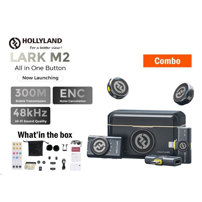 Jual Hollyland Lark M2 Combo Wireless Lavalier Microphone M2 Duo Mic ...