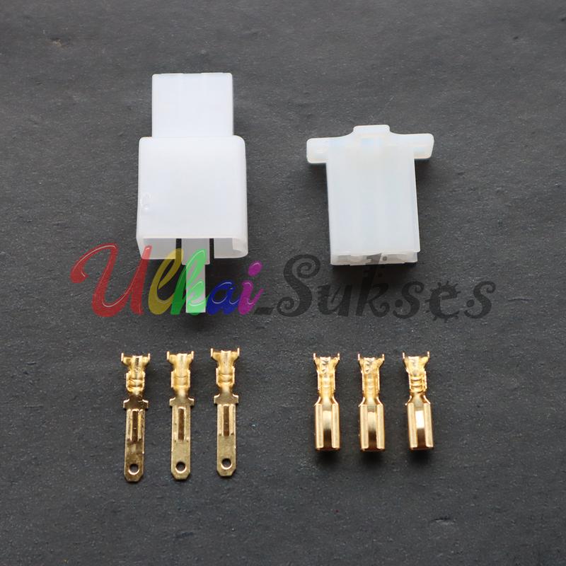 Socket Konektor 3 Pin Mini + Skun Male Female - Soket Sambungan Kabel ...