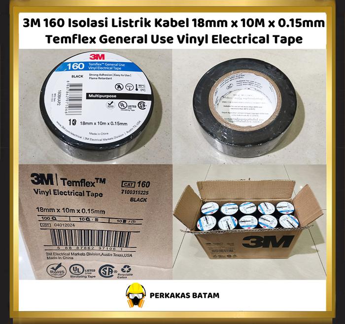 Jual 3M 160 Isolasi Listrik Kabel Temflex General Use Vinyl Electrical ...