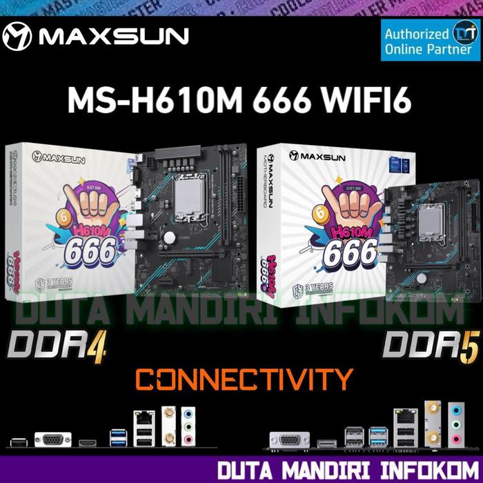 Promo Maxsun H610M 666 WiFi6 I D5 - [Socket LGA 1700, Intel H610, USB3 ...