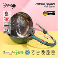 Promo STEIN Wok Platinum| Panci Marble Coating Anti-Baret Semi Presto ...
