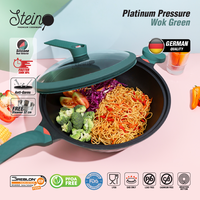 Promo STEIN Wok Platinum| Panci Marble Coating Anti-Baret Semi Presto ...