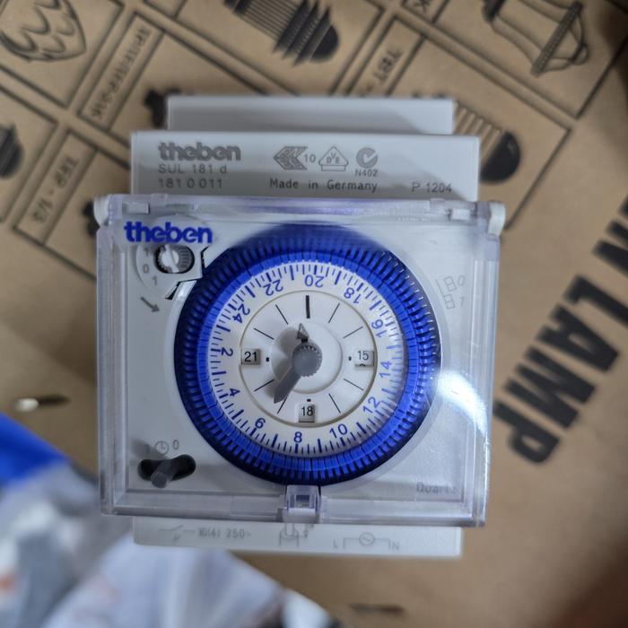 Jual Timer Theben 24 Jam 16A SUL181D 24Hour Switch Analog timer 110 ...