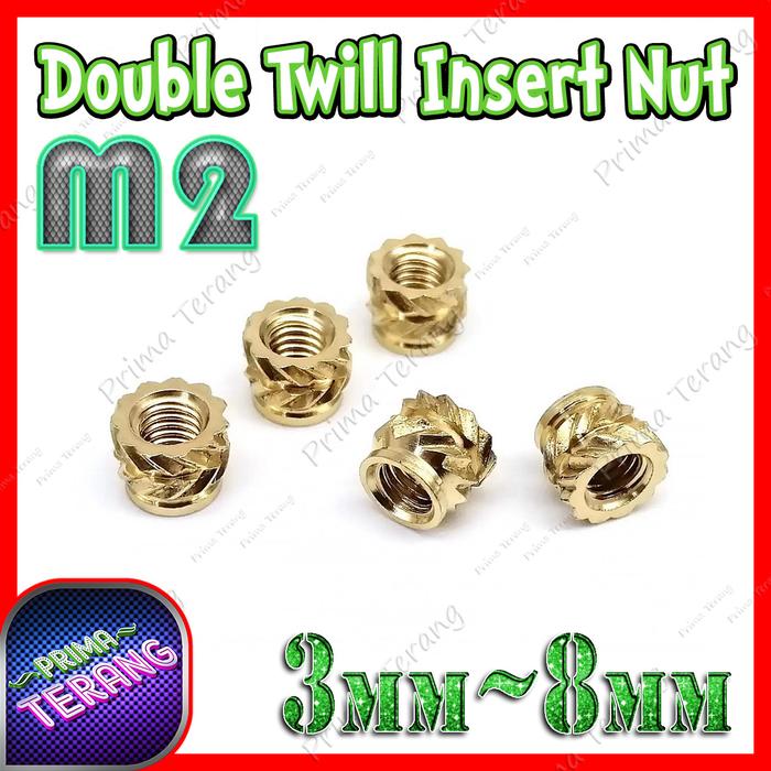 Jual Insert Nut M 2 Knurled Mur Tanam 3 4 5 6 8 10 mm Kuningan Hot Melt ...