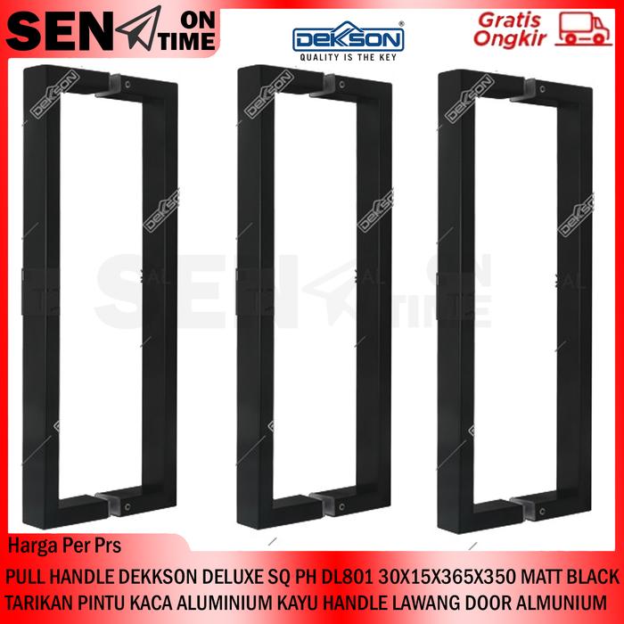 Jual PULL HANDLE DEKKSON DELUXE SQ PH DL801 30X15X365X350 MATT BLACK ...