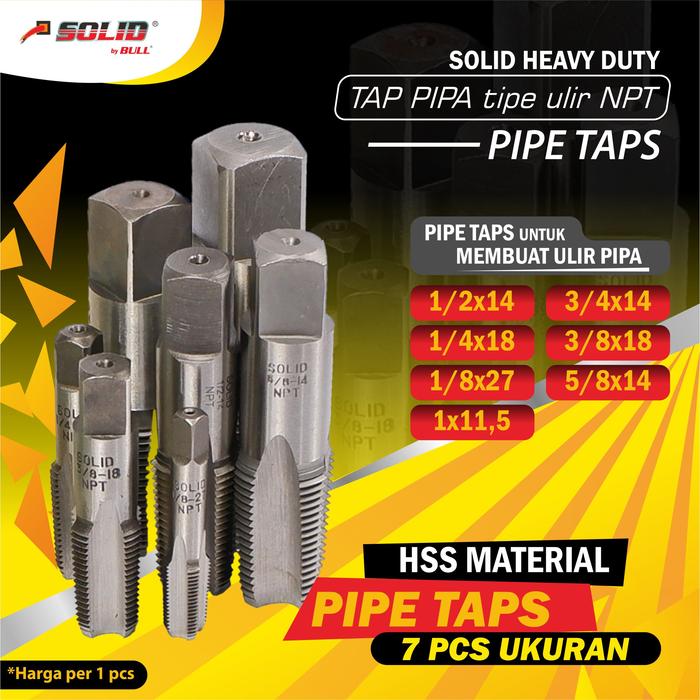 Jual Tap pipa | pipe tap NPT (isi 1 per set) SOLID - Kota Magelang ...