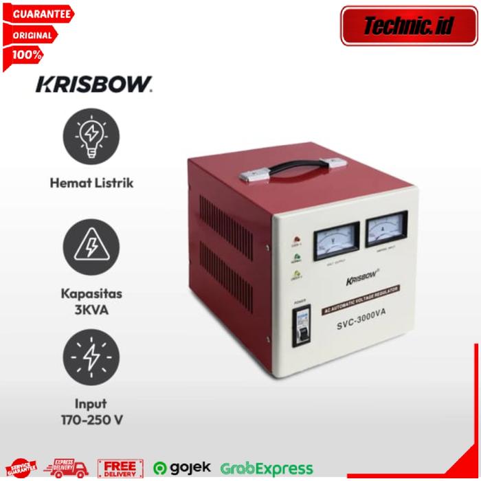 Jual Krisbow Analog Stabilizer Svc-3kva Alat Penstabil Aliran Listrik ...
