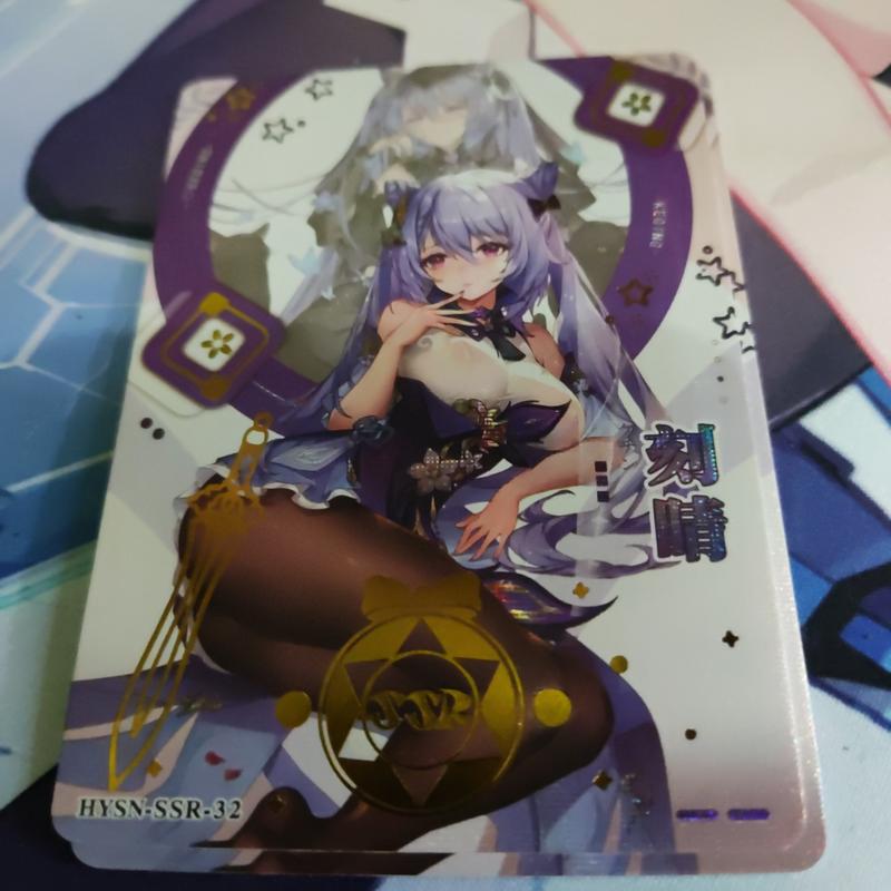 keqing genshin ssr goddess flower waifu card ccg tcg - Shop | Tokopedia