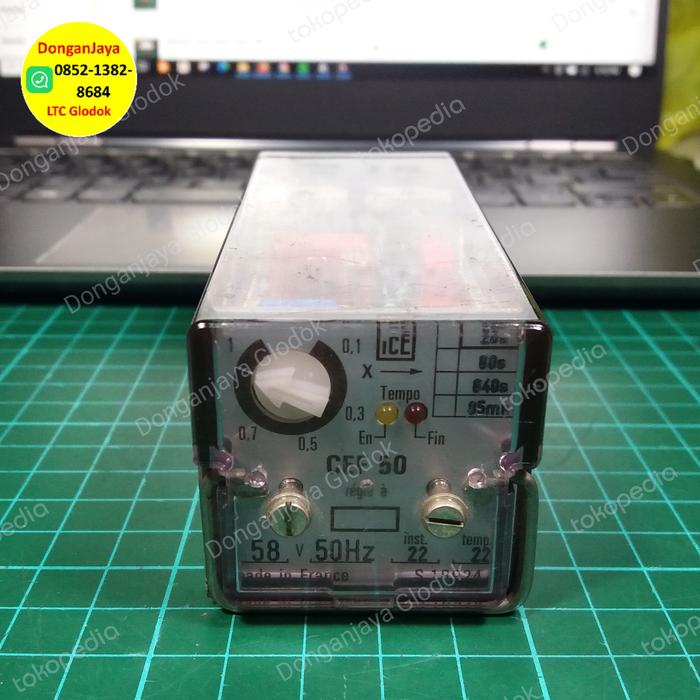 Jual DonganJaya Timer Relay ICE Adjustable Delay Time CEF50 58V 50Hz ...