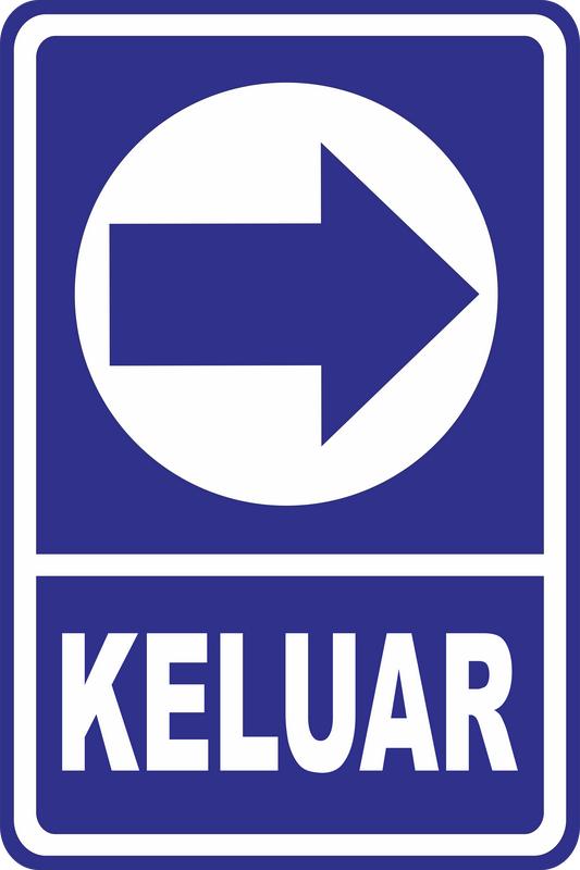 Rambu Panah Keluar Kanan 40cm x 60cm, 35cm x 50 cm, Plat AC - Shop ...