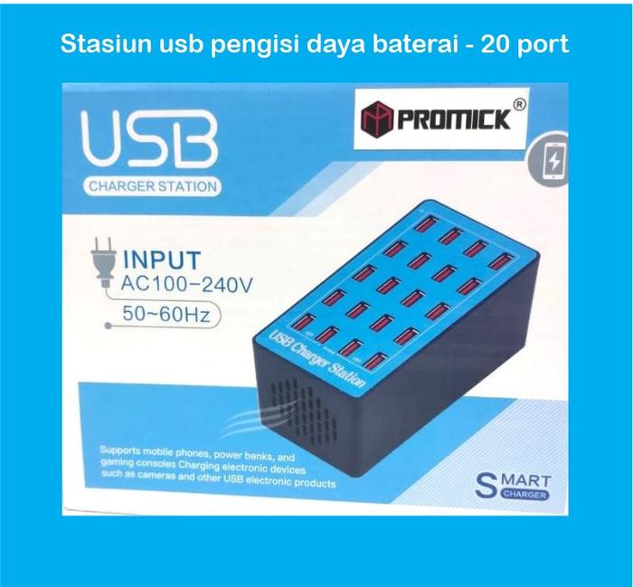 Jual Stasiun pengisi daya usb 20 port usb untuk perangkat tur guide ...